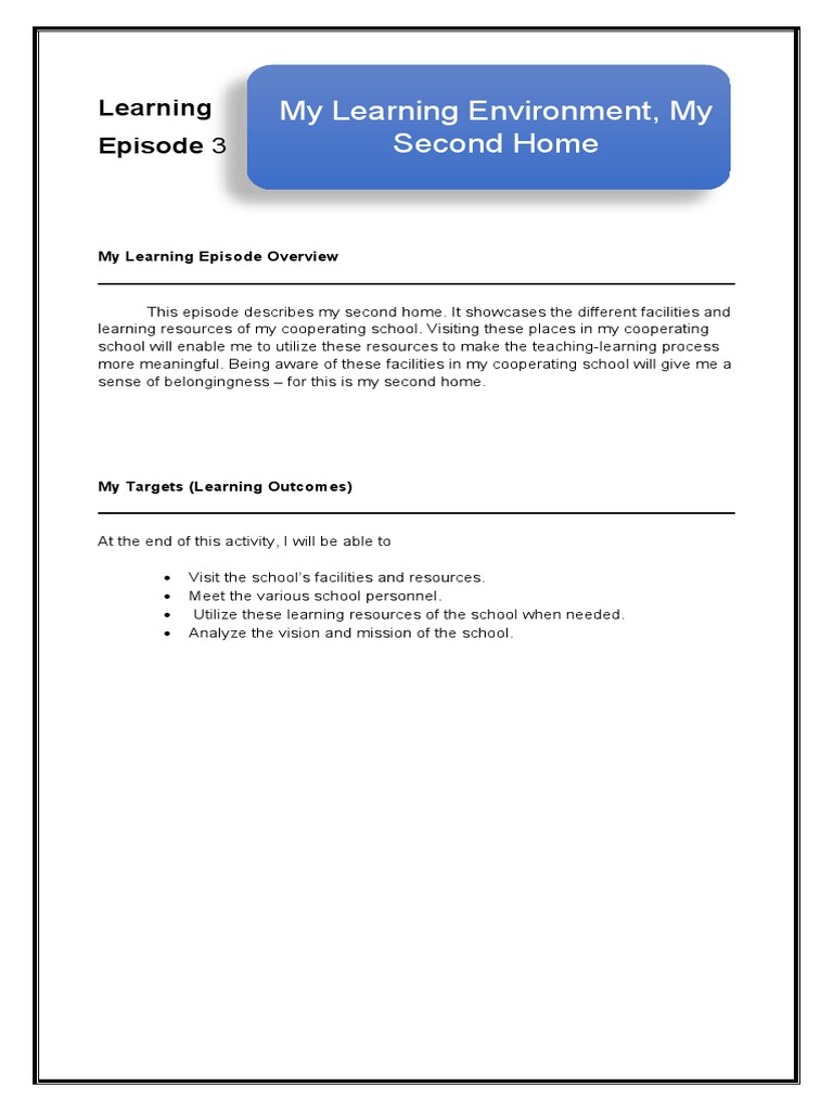 Learning Episode 3 | PDF | Teachers | Learning