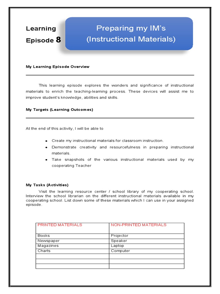 Learning Episode 8 | PDF | Learning | Teachers