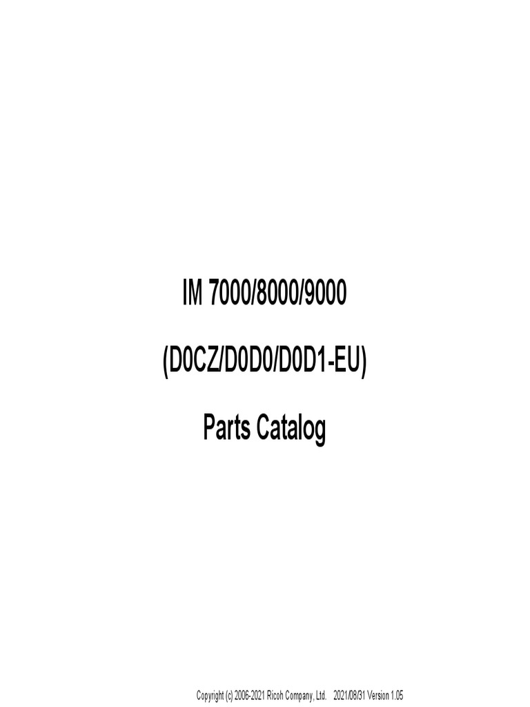 D0CZ - D0D0 - D0D1 - Eu - V1.05 Im9000 | PDF | Manufactured Goods ...