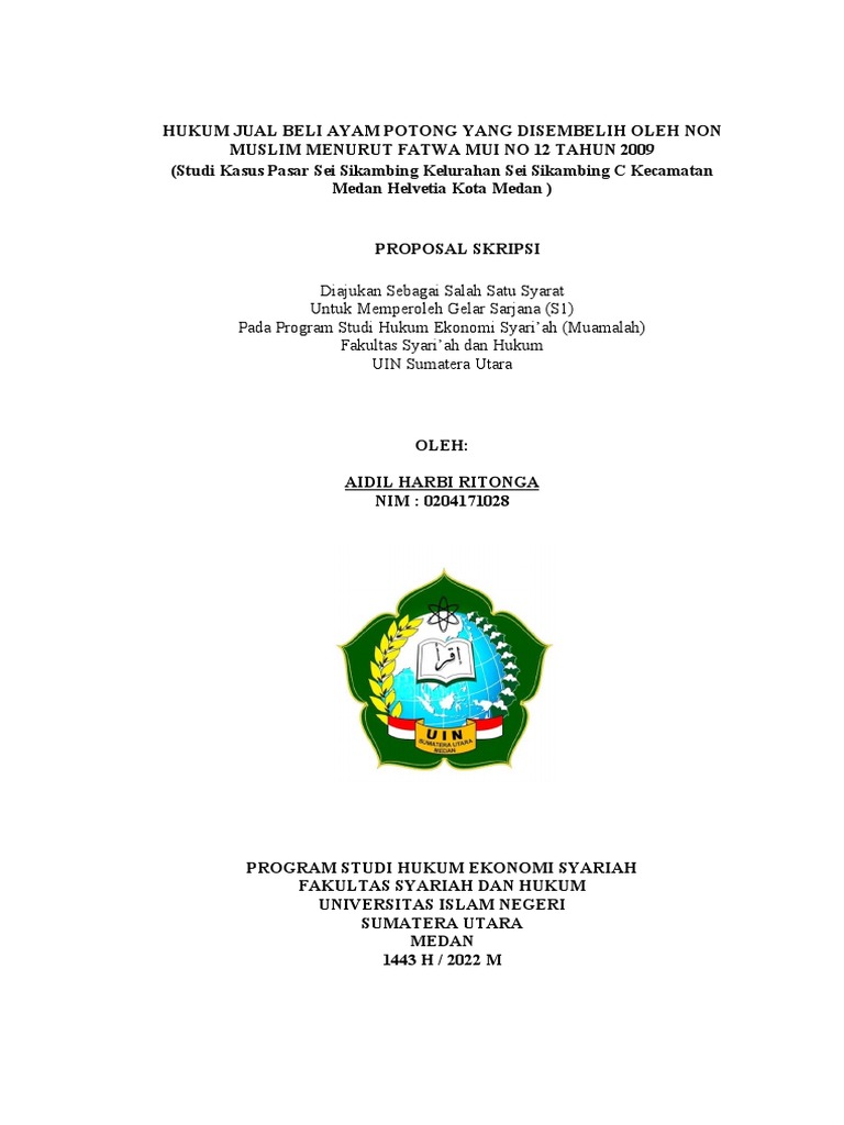 Proposal Aidil Harbi-1 | PDF | Agama & Spiritualitas