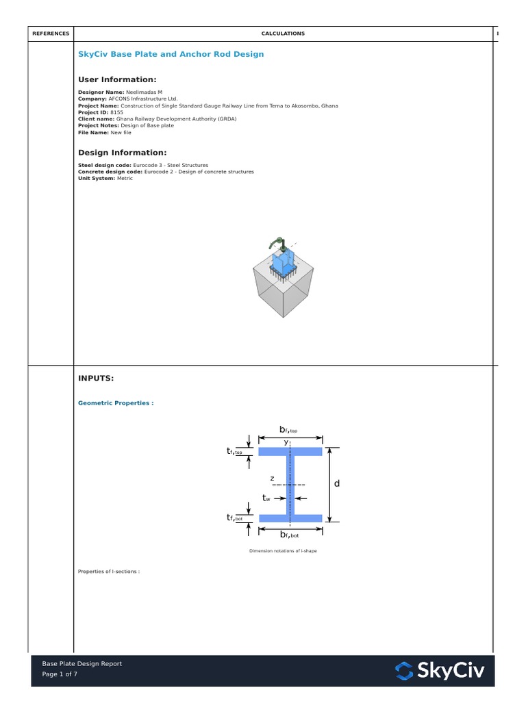 Sky Civ Base Plate | Download Free PDF | Strength Of Materials ...