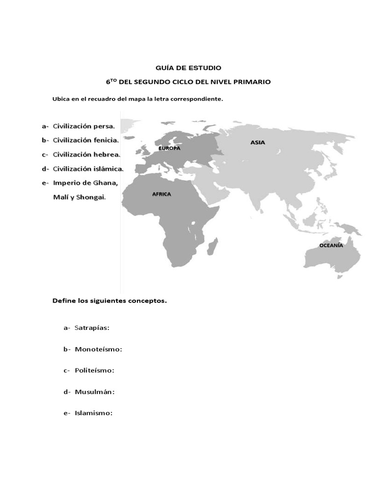 Guía de Estudio Sociales | PDF | Estado (política) | Edades medias