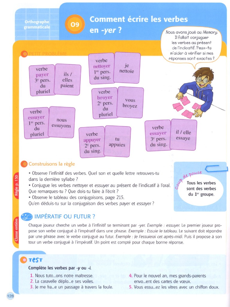 O9. Les Verbes Terminés Par - Yer | PDF