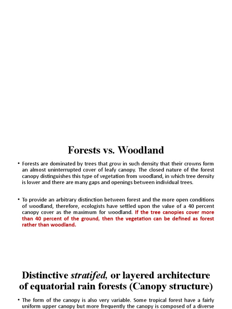 Forests vs. Woodland: Key Differences | PDF | Forests | Rainforest