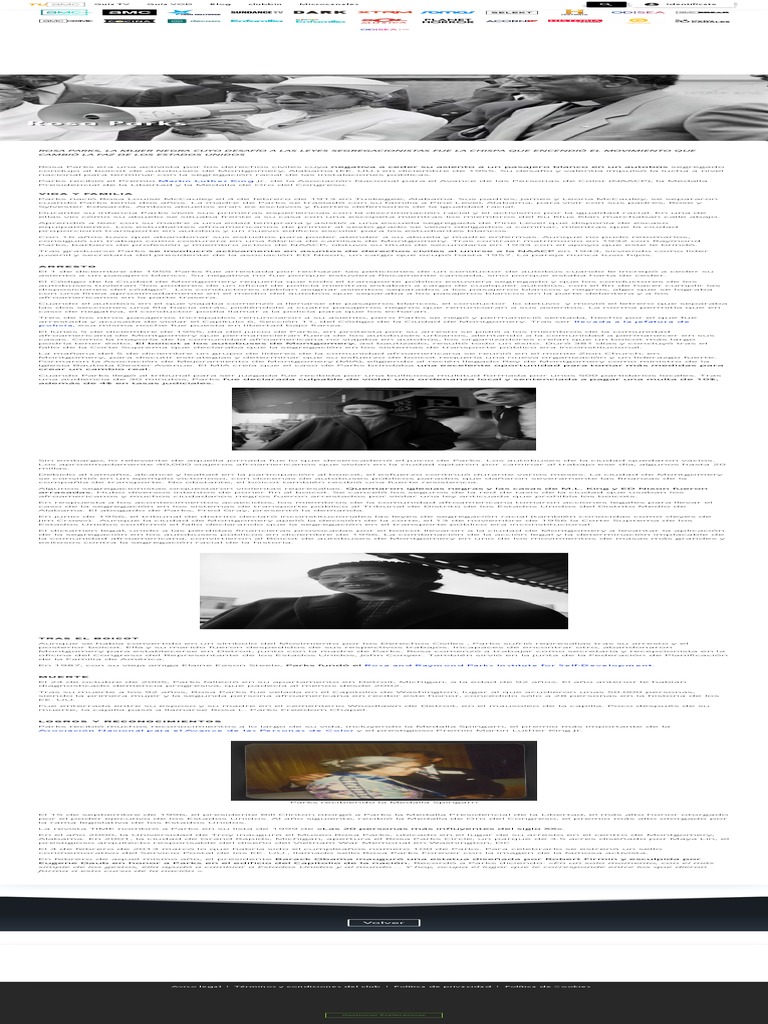 Biografía de Rosa Parks - Historia | PDF | Rosa Parks | Boicotear
