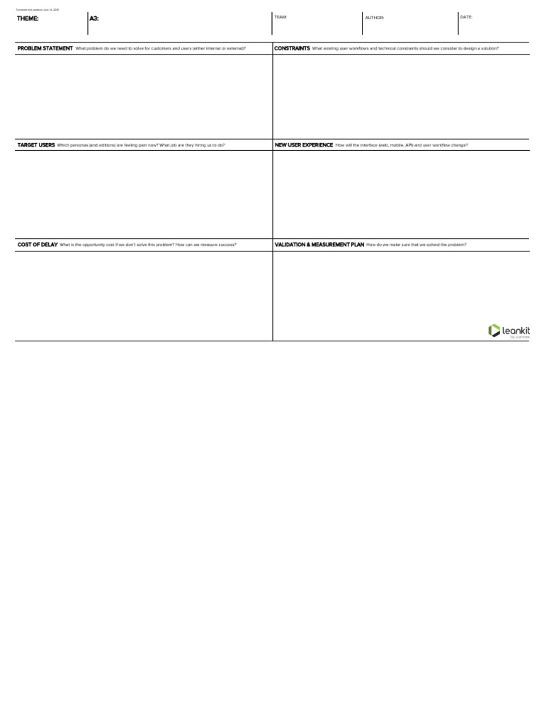 LeanKit A3 Template | PDF | Art