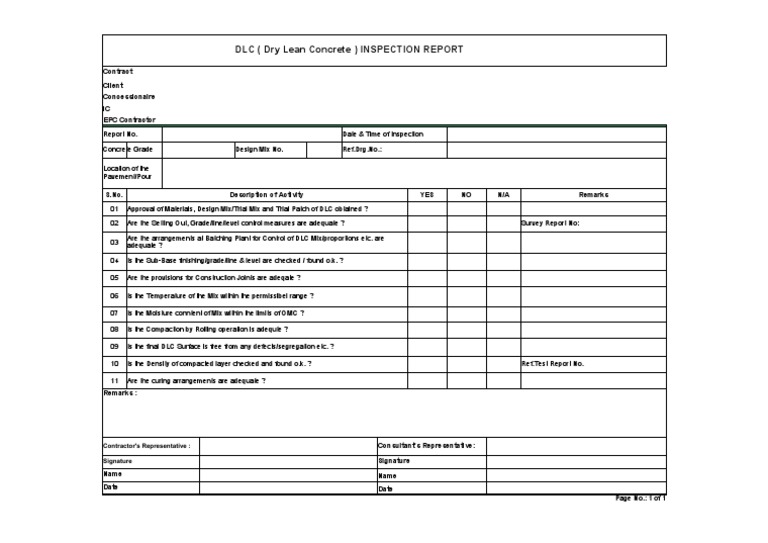 006 DLC Inspection Report | PDF