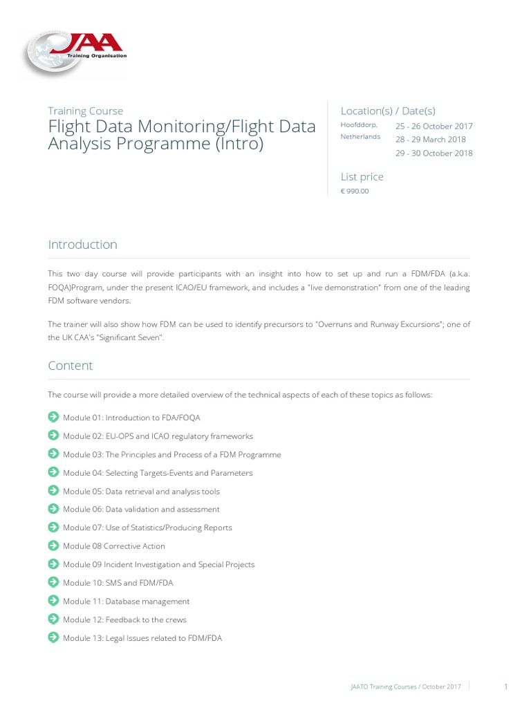 PDF Course Outline 212 | PDF | Data | Aviation Safety