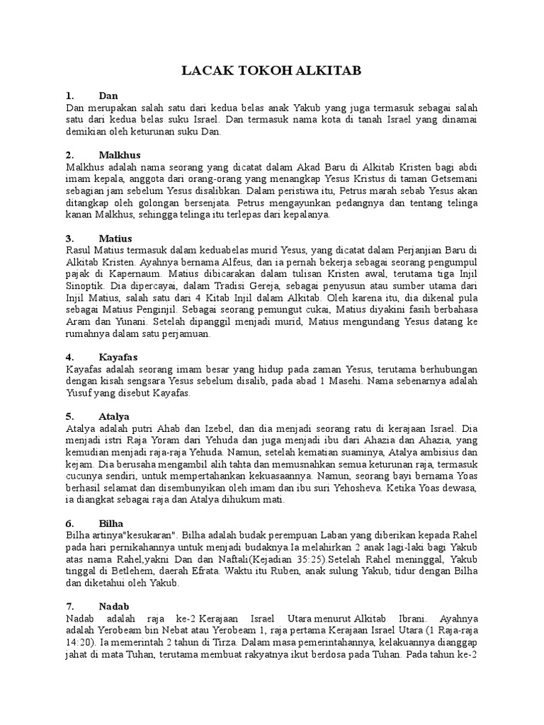 Lacak Tokoh Alkitab | PDF