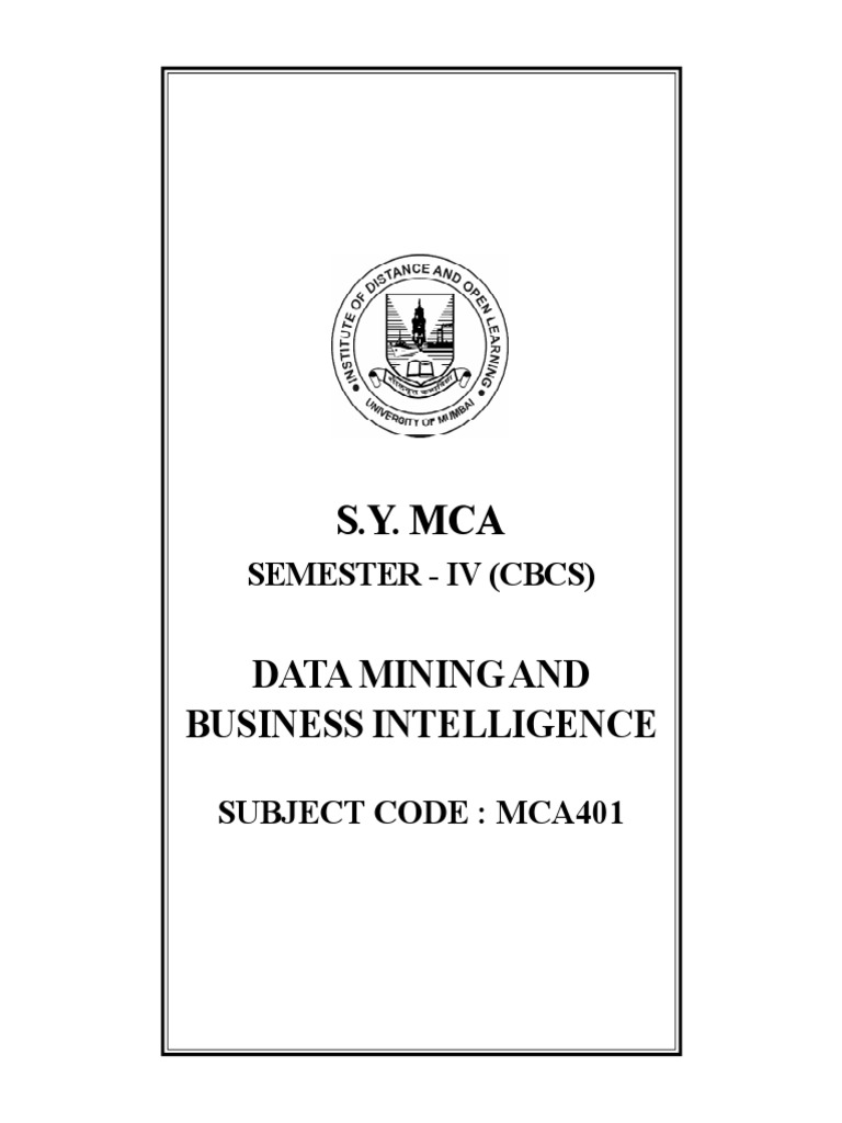 MCA Data Mining and Business Intelligence 2 | PDF | Business Intelligence | Data Analysis