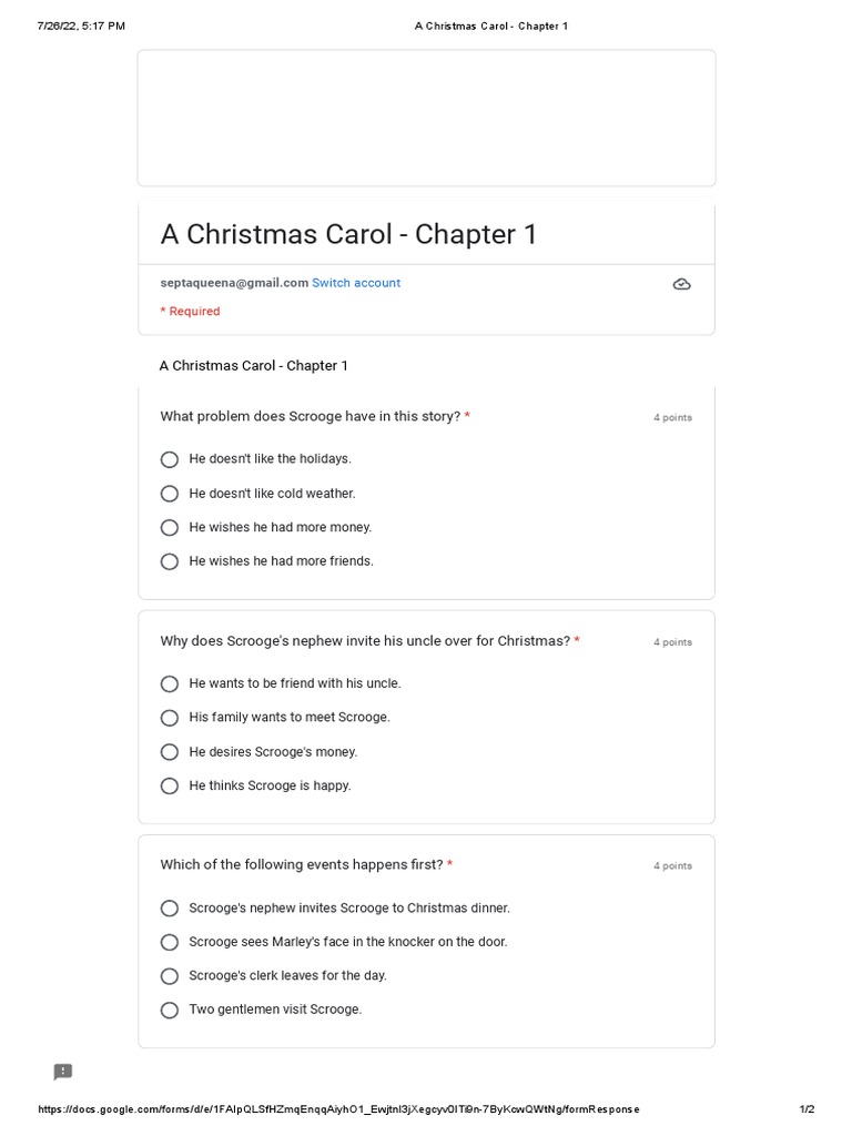 A Christmas Carol - Chapter 1 | PDF | Ebenezer Scrooge | A Christmas Carol