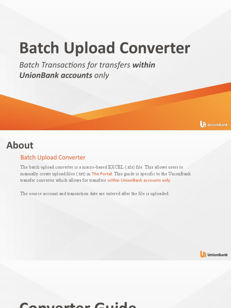 UnionBank Transfer Guide | PDF | Microsoft Excel | File Format