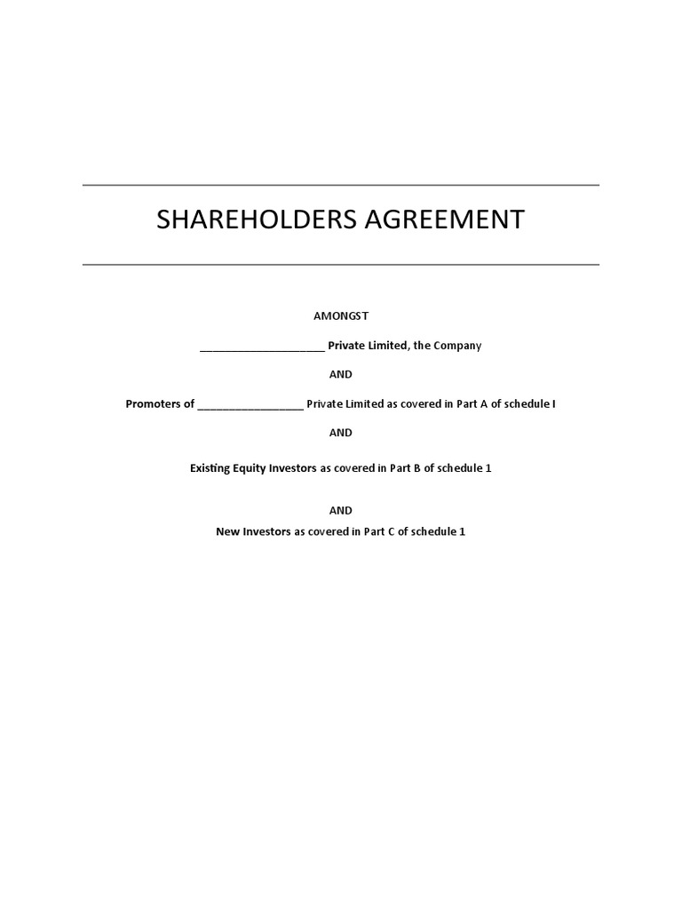 SHA Final - For Shurup | PDF | Stocks | Securities (Finance)