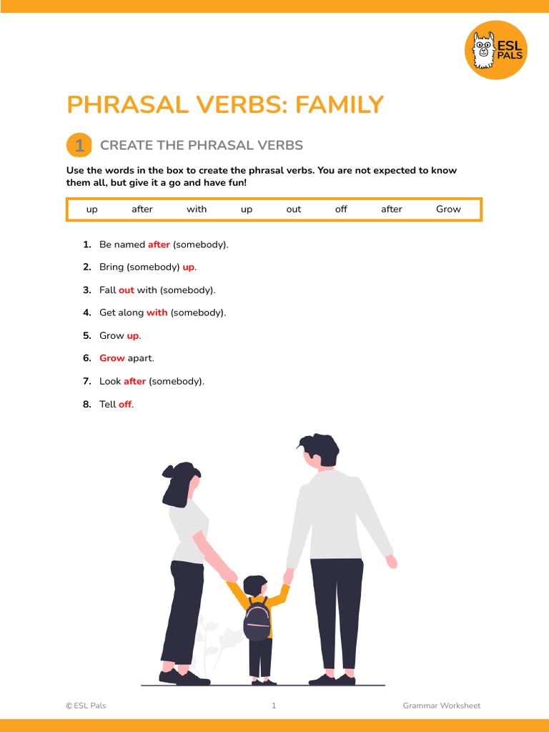 (TV - B1-B2) Phrasal Verbs - Family | PDF | English As A Second Or ...