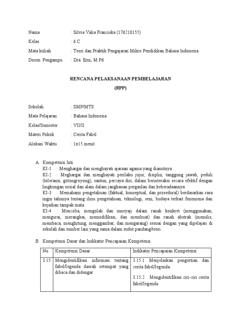 RPP Dan Bahan Ajar | PDF