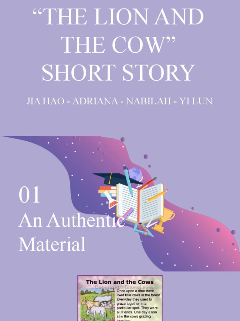 The Lion and The Cow Short Story | PDF | Syntax | Grammar