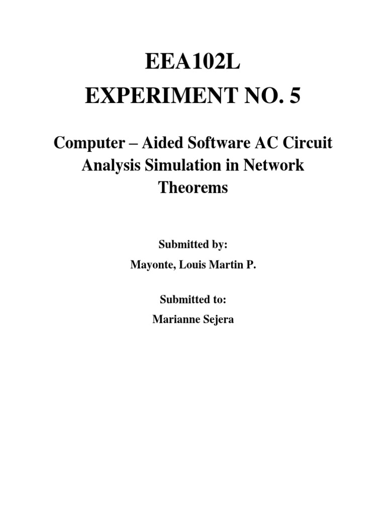 AC Circuit Analysis Simulation | PDF | Electrical Network | Electrical ...