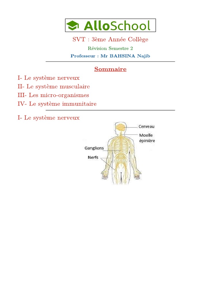 SVT 3ac Revision Semestre 2 | PDF
