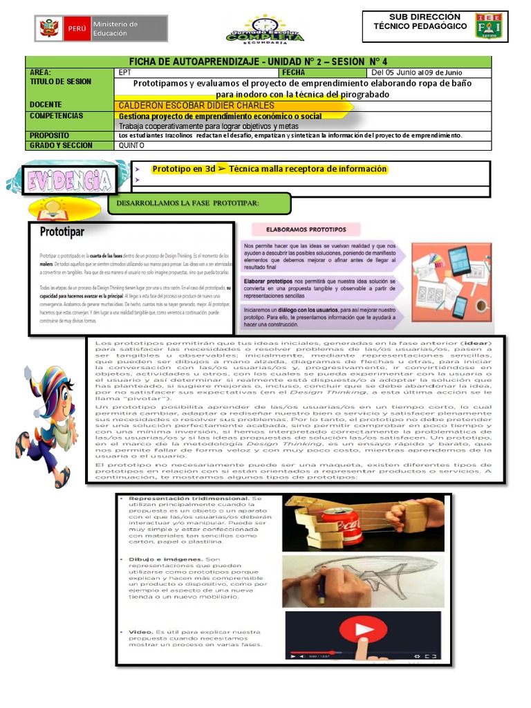 Ficha de Aprendizaje Ept Quinto Unidad 02 Semana Cuatro | PDF