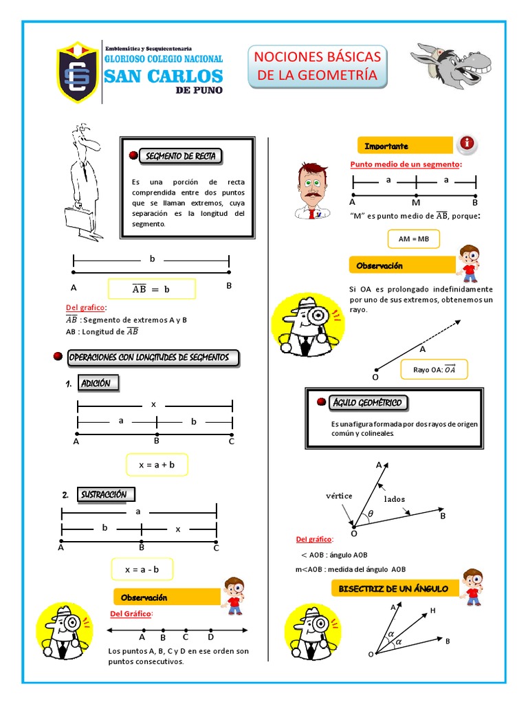 Segmentos y Angulos (Nociones de Geometria) | PDF | Ángulo | Geometria ...