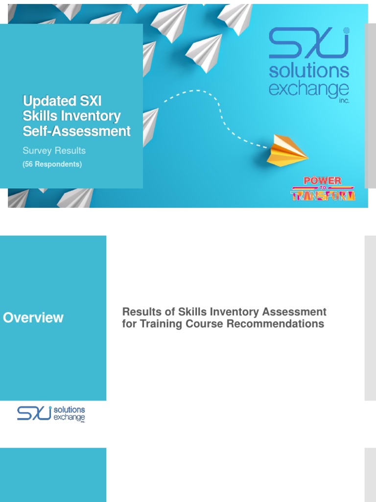 Updated SXI Skills Inventory Self-Assessment 10032022 | PDF ...