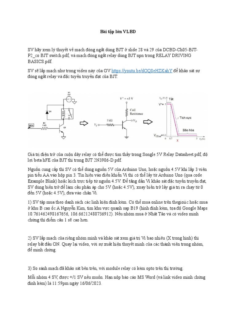 Bài tập lớn VLBD 20222023HK2 | PDF