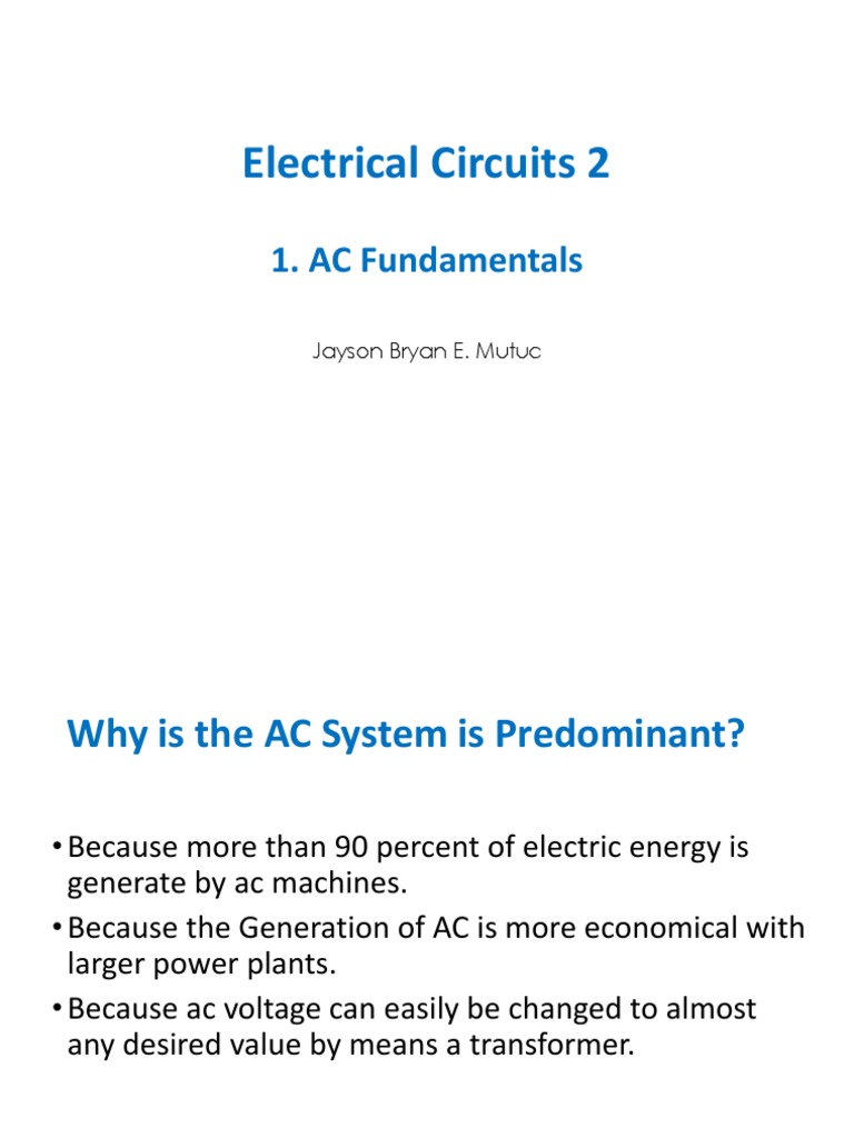 AC Fundamentals | PDF | Alternating Current | Root Mean Square