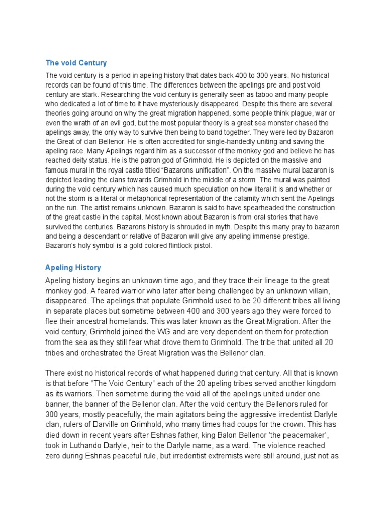 Apeling Lore - Spoiler Free | PDF | History