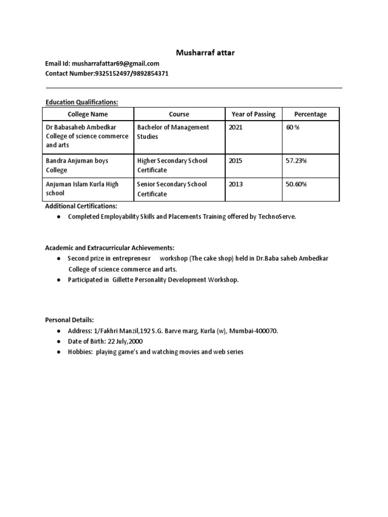 Musharaf 2 | PDF | Career & Growth