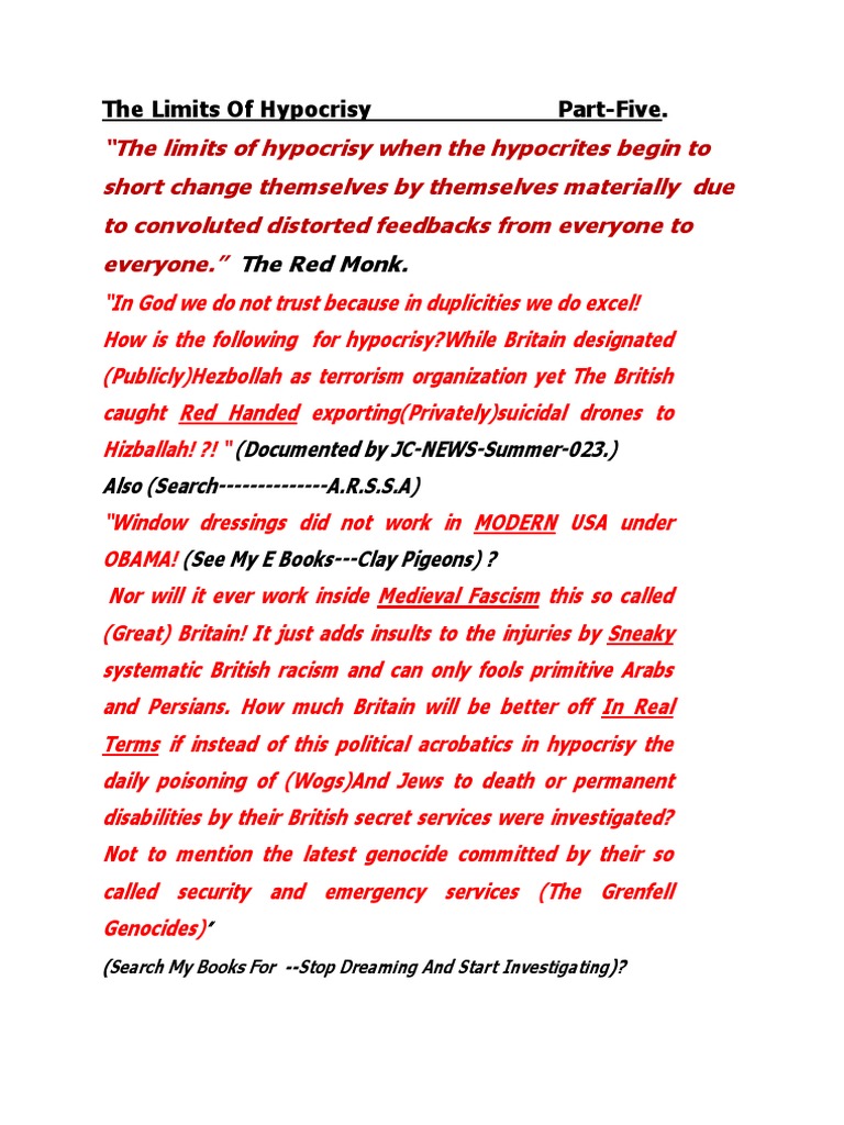 The Limits of Hypocrisy-Two Pages-180 KB. Part Five | PDF