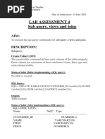 RDBMS Lab Record | PDF | Sql | Information Technology Management