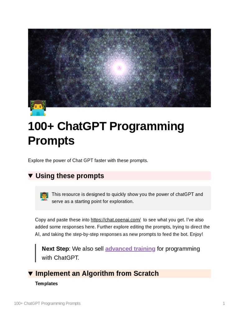 ChatGPT Prompts for Programmers | PDF | Databases | String (Computer Science)