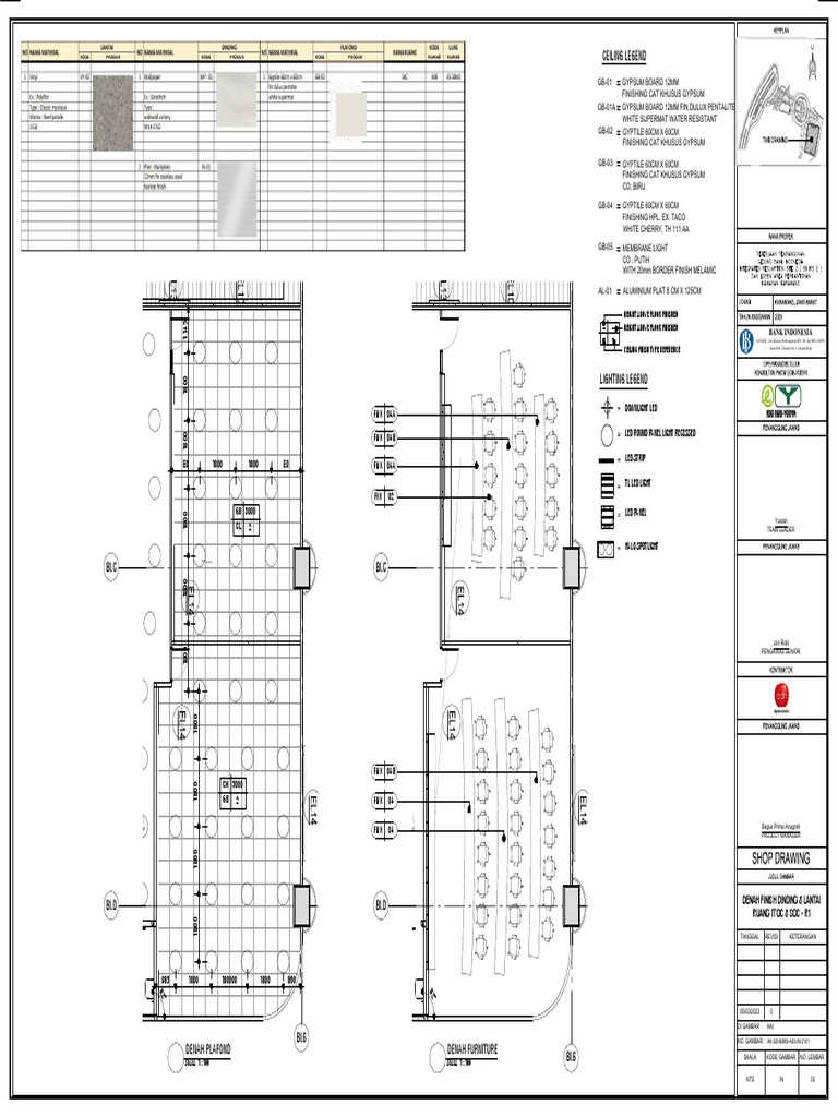 Ceiling Legend: Shop Drawing | PDF