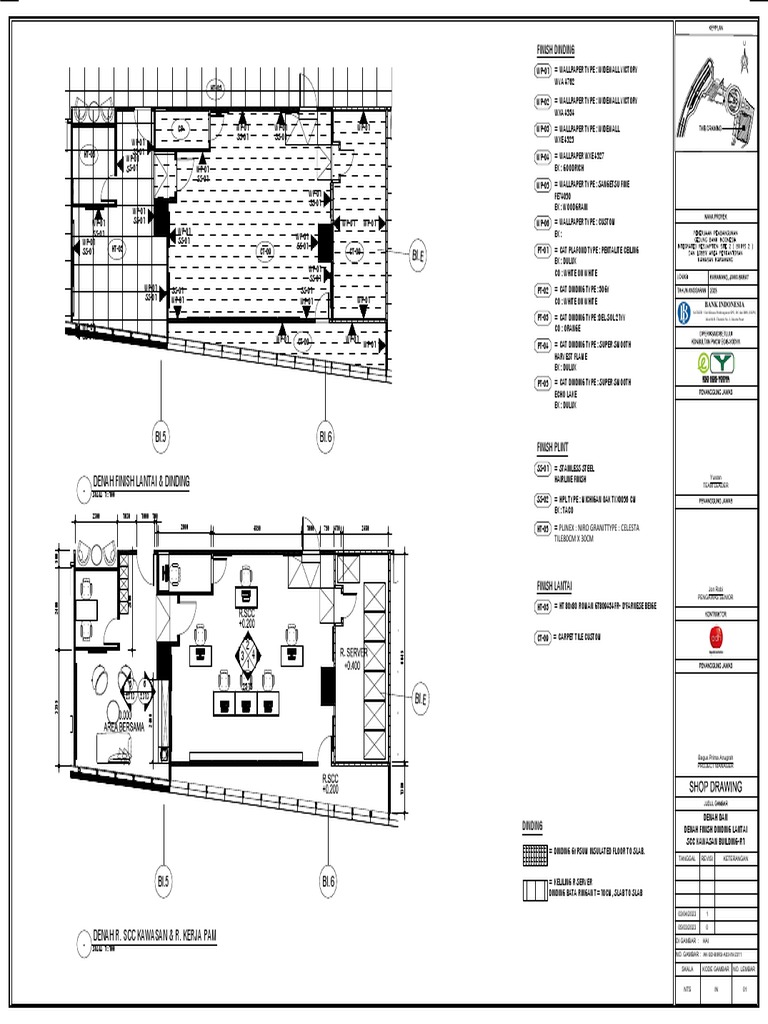 Finish Dinding: Shop Drawing | PDF