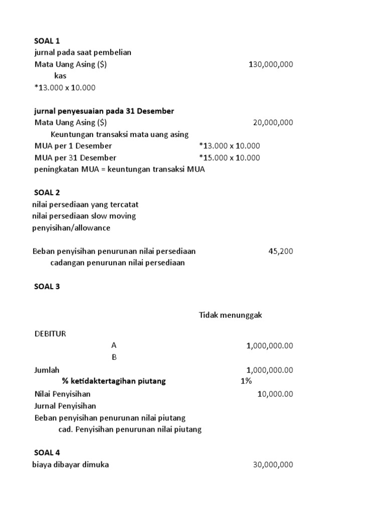 Jawaban Latihan Soal Uts Audit 2 Tahun 2022-1 | PDF