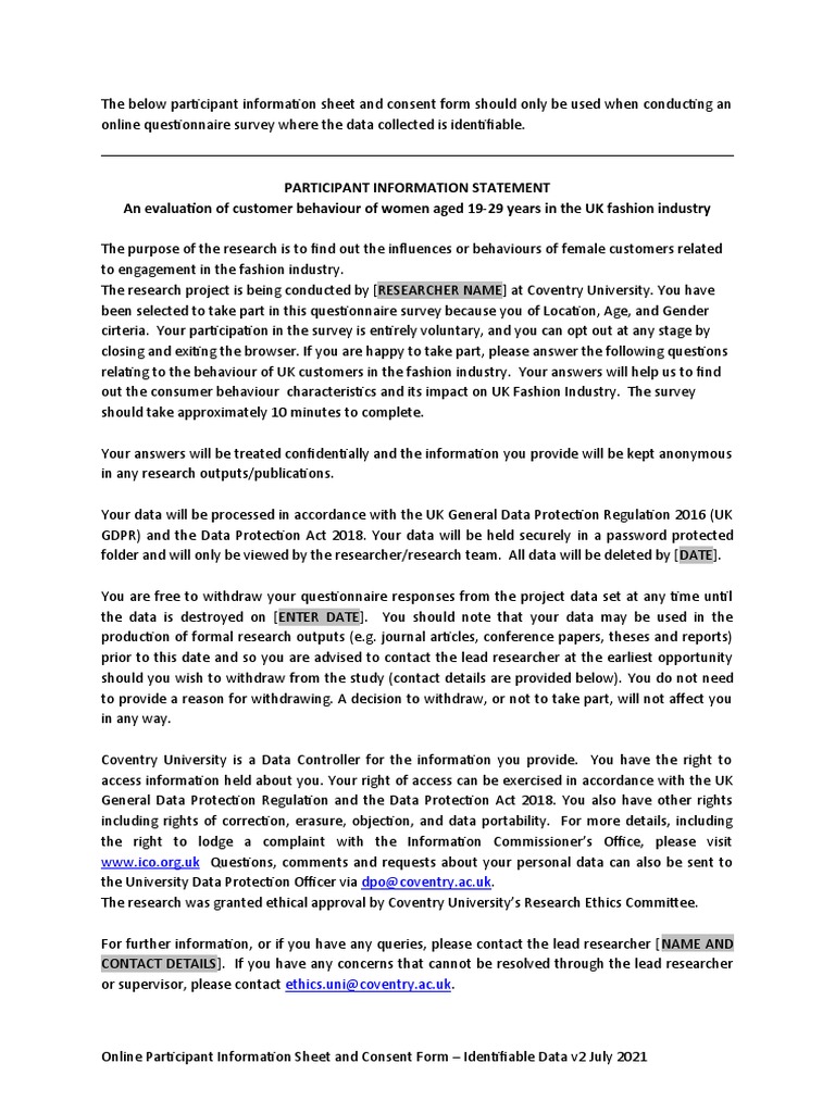 Form 2 | PDF | Informed Consent