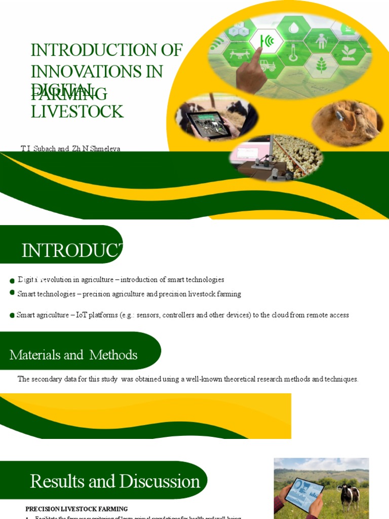 Introduction of Digital Innovations in Livestock Farming - Final | PDF ...