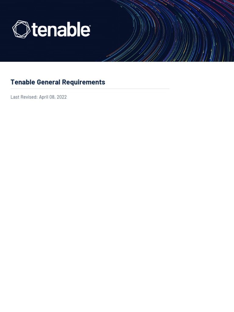 Tenable General Requirements | PDF | Linux | Microsoft Windows