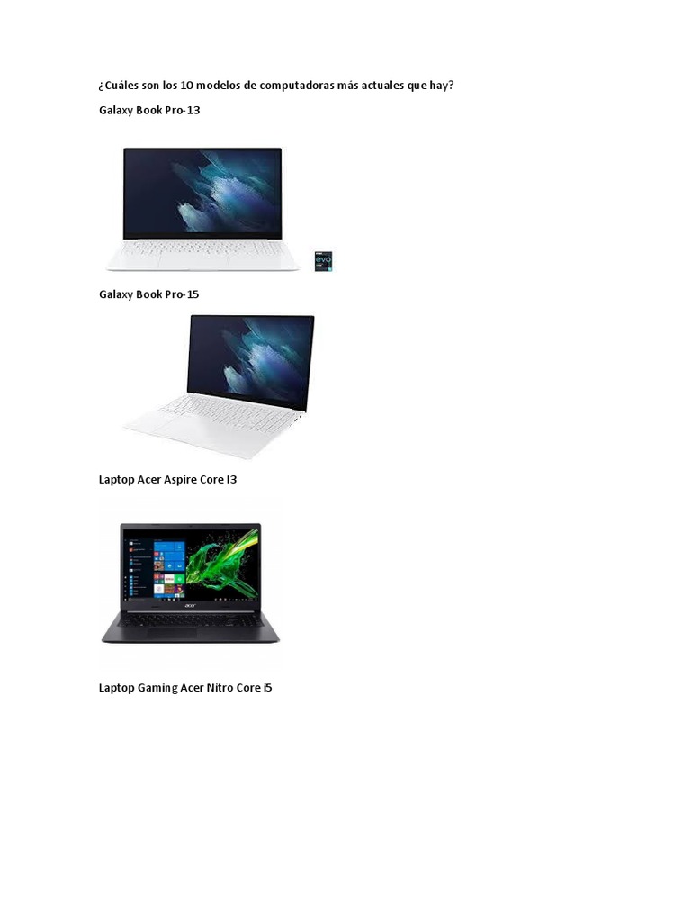 10 Modelos de Computadoras Actuales | PDF