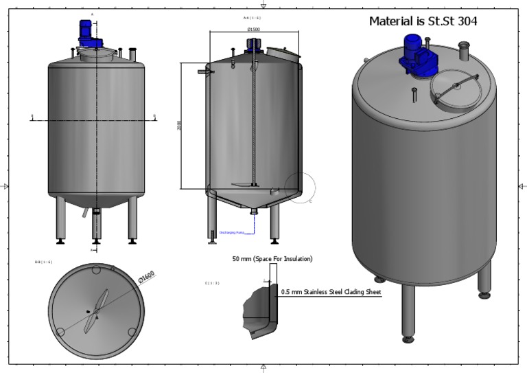 St. St.304 Blood Tank | PDF | Building Engineering | Materials