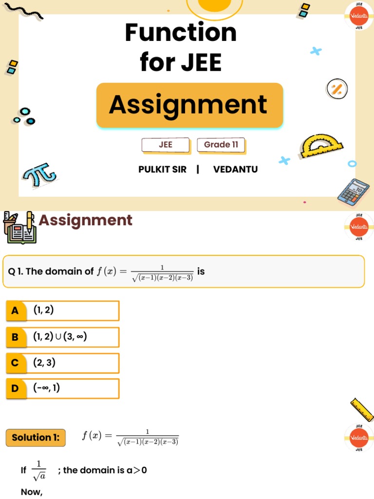 Even Function Definition in JEE Assignments | PDF | Function ...