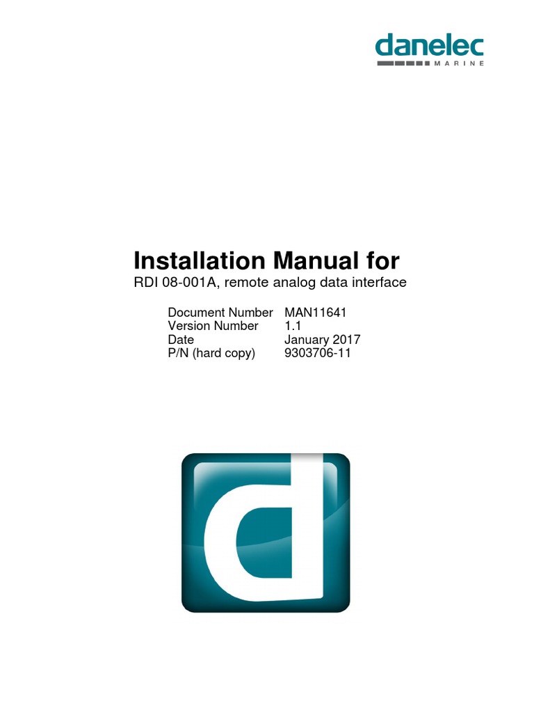 Remote Data Interface RDI 08-001A, Analog (MAN11641-11) | PDF | Network ...