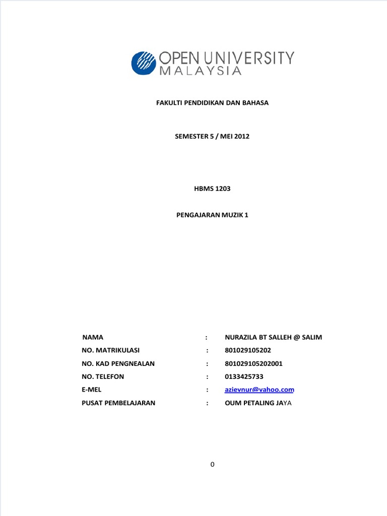 Dokumen - Tips - Contoh Assignment Muzik | PDF