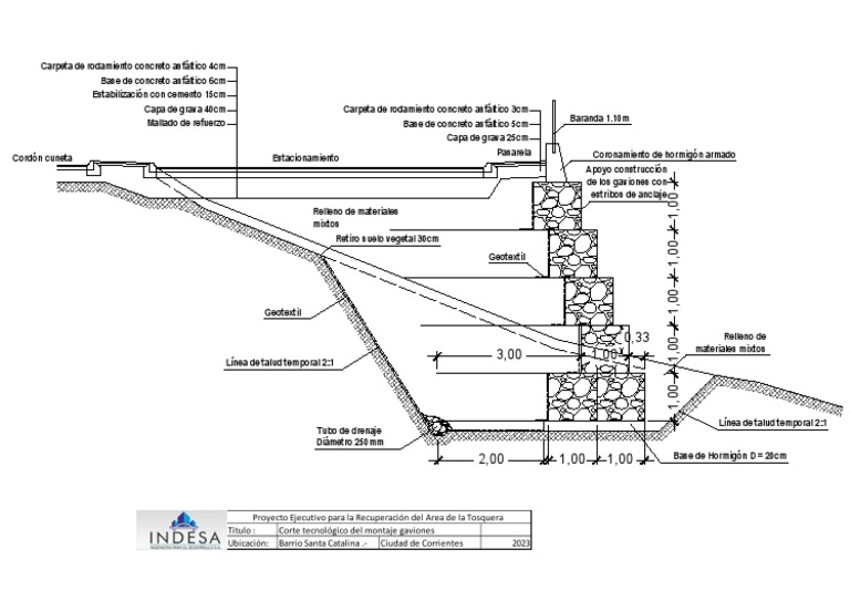 Detalle Gaviones | PDF | Hormigón | Material compuesto