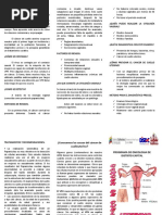 Triptico CA de Utero | PDF | Cáncer de cuello uterino | Cáncer