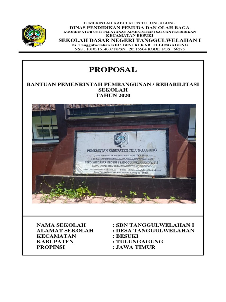 Proposal Bantuan SD Tanggulwelahan | PDF