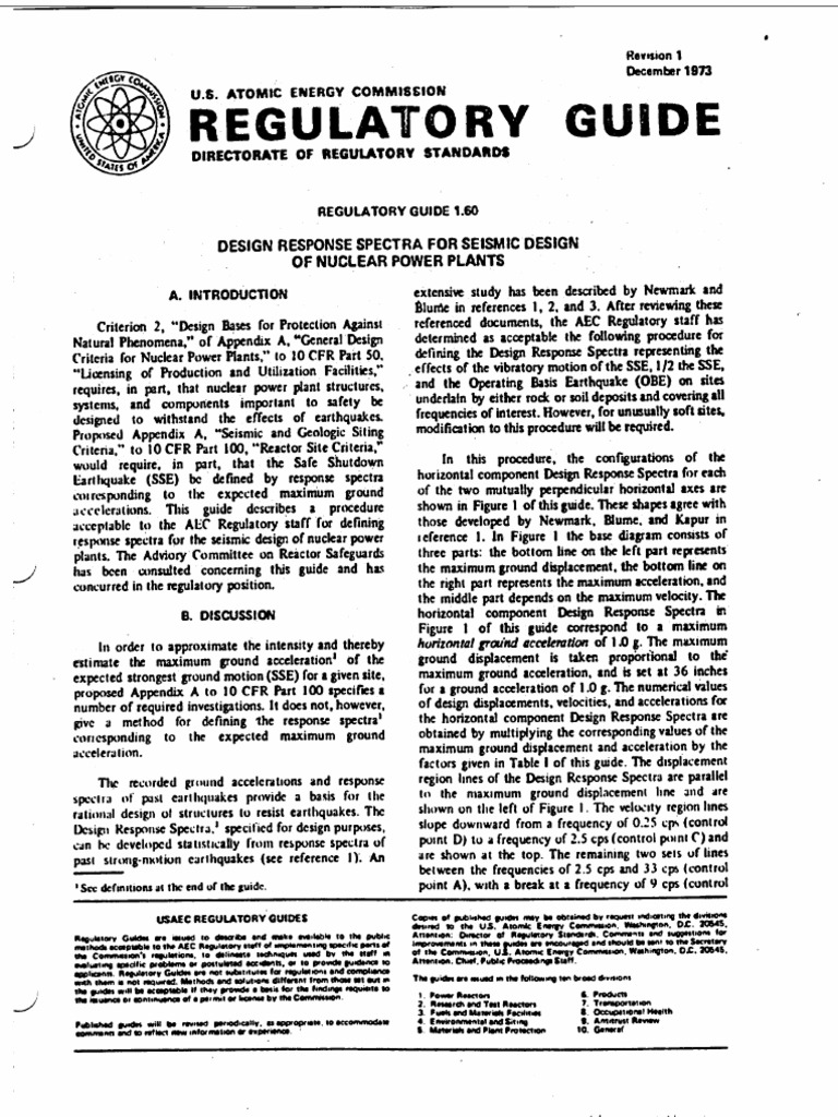 Design Response Spectrum For NPP | PDF | Spectral Density | Mechanics