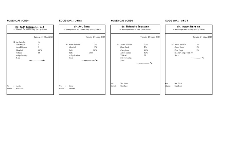 Tugas Resep Pulvis | PDF