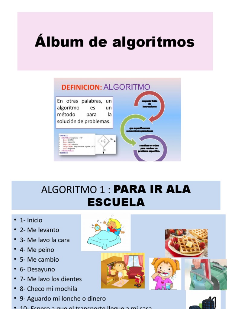 Álbum de Algoritmos | Descargar gratis PDF | Algoritmos | Informática