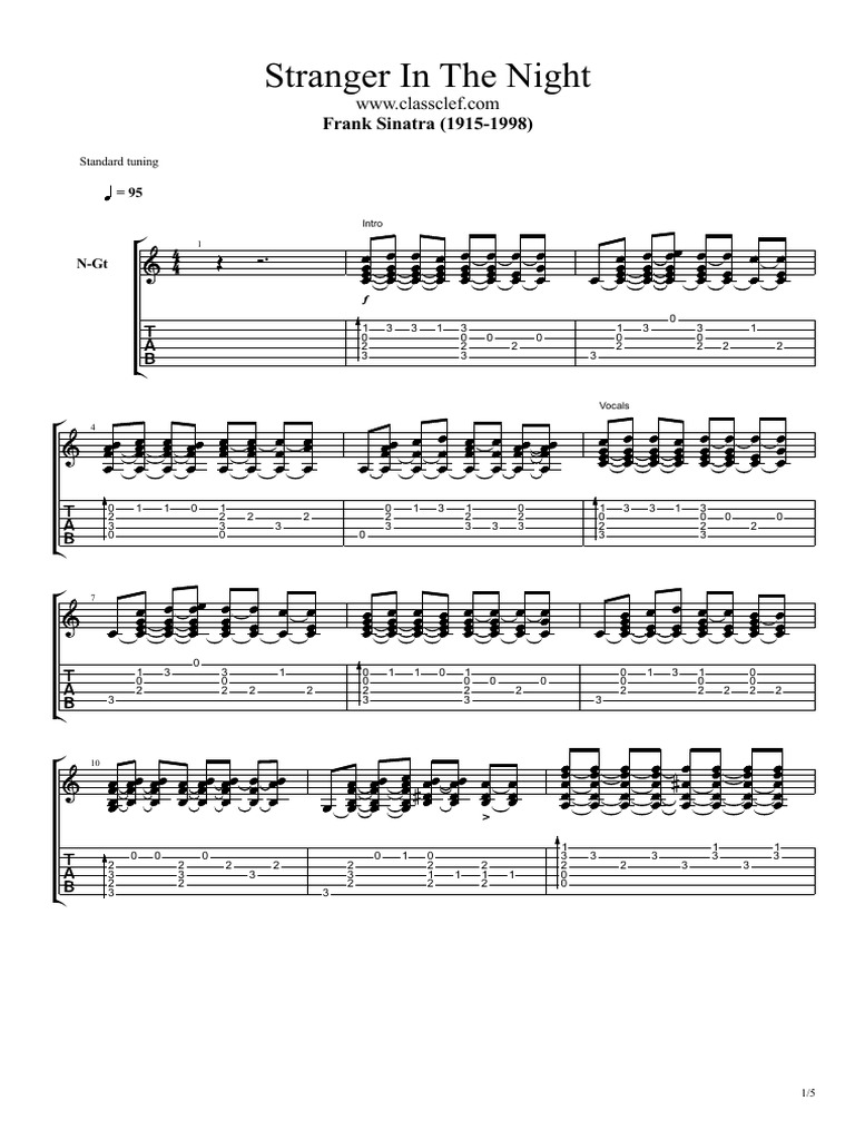 Stranger in The Night by Frank Sinatra | PDF | Frank Sinatra | Music